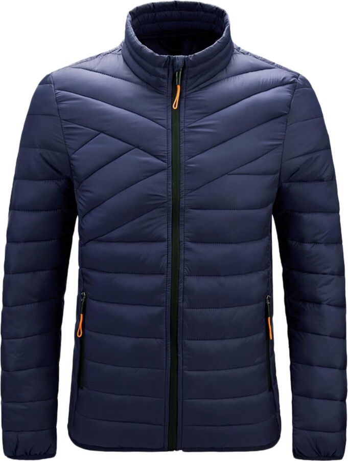 Generic Men's Black Lightweight Puffer Jacket - ShopStyle Outerwear