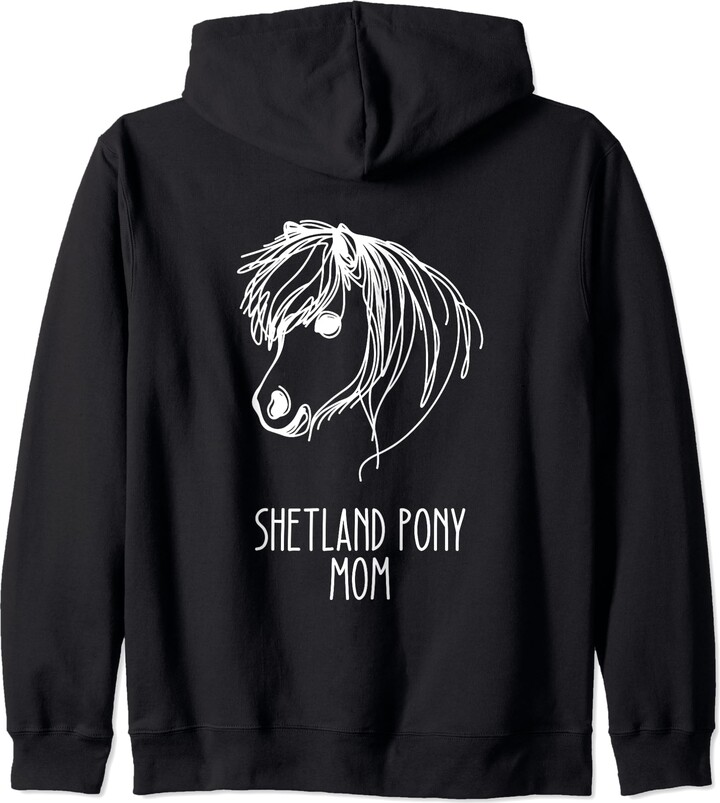 The Woof Wardrobe Line Art Best Horse Mom Women - Shetland Pony Horse ...