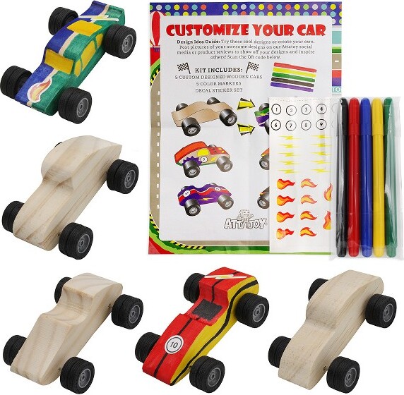 Attatoy- Unfinished Race Car, Craft Project for Kids 5pk - ShopStyle ...