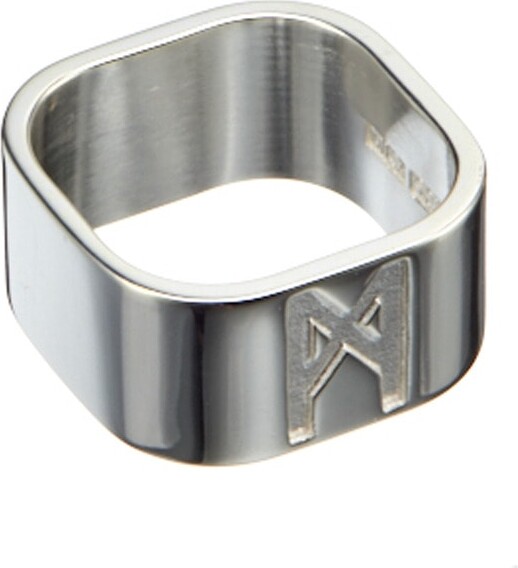 Märta Larsson Mens Signature Ring Recycled Silver - ShopStyle Jewellery