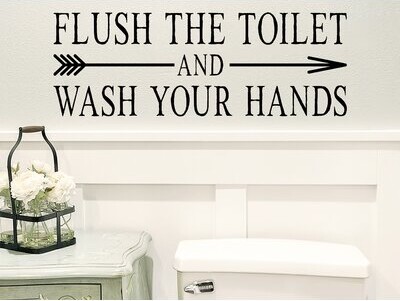 Trinx Flush The Toilet And Wash Your Hands Decal - ShopStyle Futon