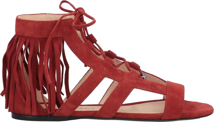 Longchamp Sandals Rust - ShopStyle