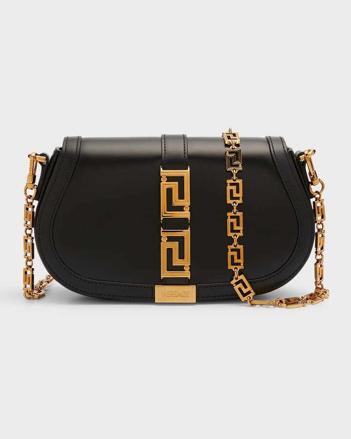 Versace Greca Goddess Medium Leather Shoulder Bag - ShopStyle