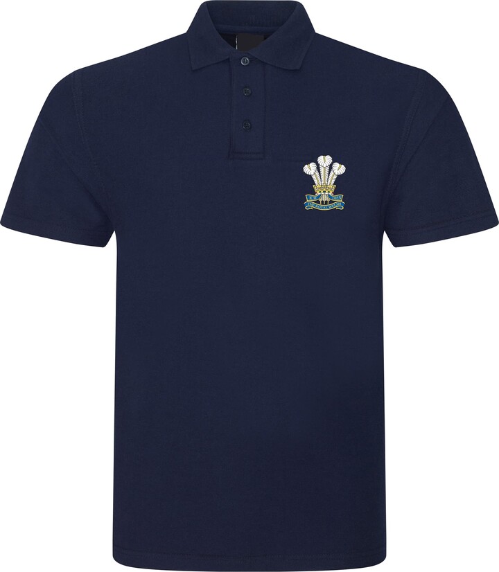 PSave Royal Welsh Insignia Mens Embroidered Polo Shirt British Army ...