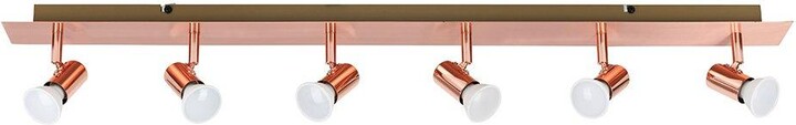 ValueLights Consul Spotlight 6 Way Copper Ceiling Bar Spotlight - ShopStyle