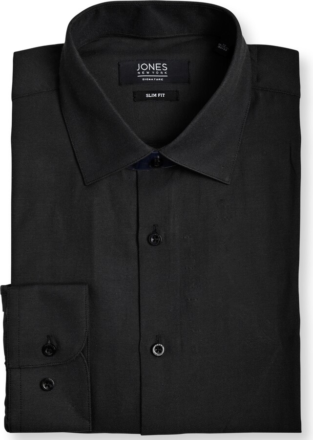 Jones New York Men's Basket weave Dobby Dress Shirt - ShopStyle
