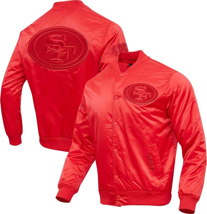 Men's Pro Standard San Francisco 49ers Triple Red Satin Full-Snap ...