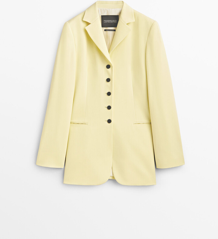 Massimo Dutti Buttoned Suit Blazer - Limited Edition - ShopStyle