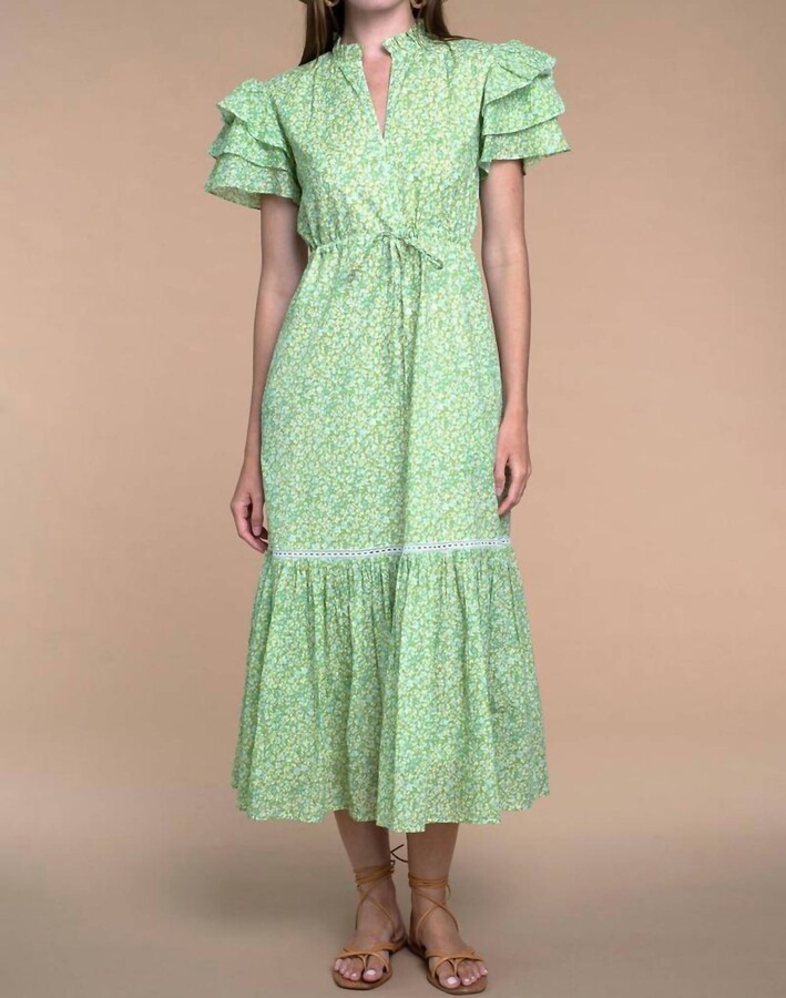 Olivia James The Label Delia Dress In Scattered Sweetpea - ShopStyle