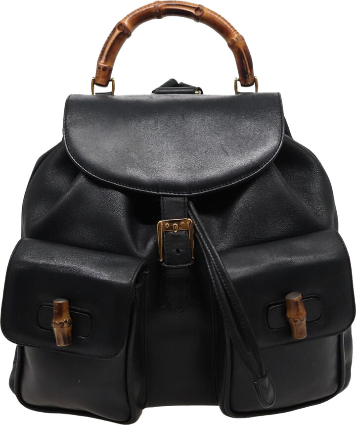 Gucci Bamboo leather backpack - ShopStyle