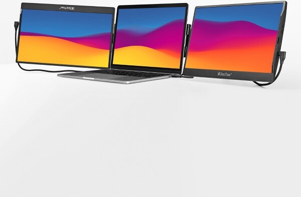 SideTrak Swivel 14" Attachable Triple Portable Monitor for Laptop - IPS ...