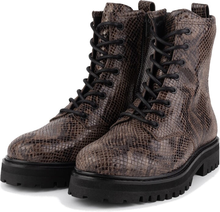 THE BOOT INSTITUTE Women's Brown Erika Combat Boots - ShopStyle