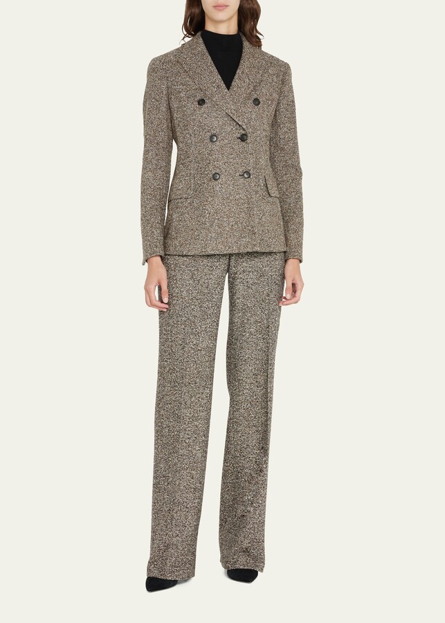 Akris Lana Tweed Boucle Double-Breasted Jacket - ShopStyle