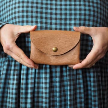 Roake Studio Recycled Leather Purse | Toffee - ShopStyle Wallets & Card ...