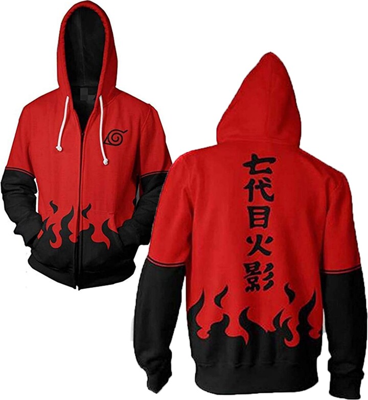 LINGXIAO Unisex 3D Print Anime Jacket Coats Itachi Uchiha Pullover ...