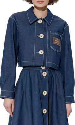 Gucci GG pattern denim jacket - ShopStyle