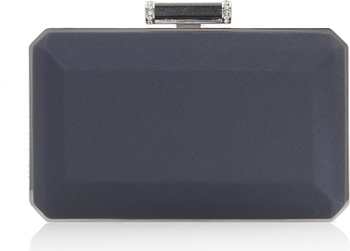 Judith Leiber Classic Gray Satin Soho - ShopStyle Clutches
