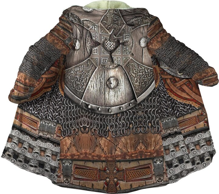 YOROOW-OUTDOOR Viking Hooded Coat Valhalla Warrior Armor Faux Cashmere ...