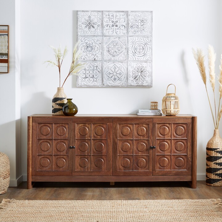 Dunelm Theodore Extra Wide Sideboard, Mango Wood Brown - ShopStyle