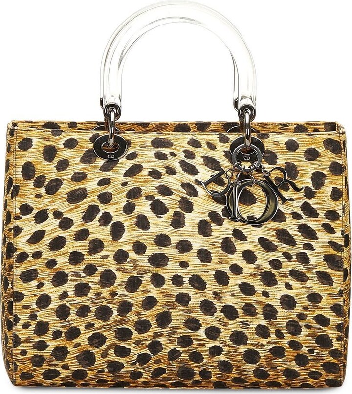 Christian Dior Lady cheetah-print tote bag - ShopStyle