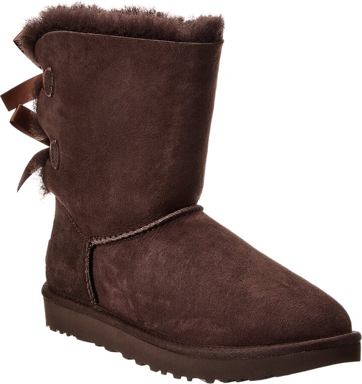UGG Bailey Bow Ii Suede & Shearling Boot - ShopStyle