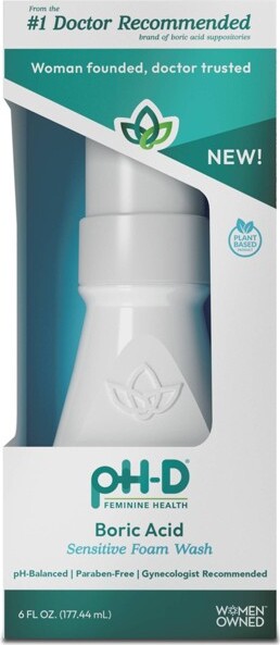 pH-D Feminine Health Boric Acid Sensitive Foam Wash - 6 fl oz ...