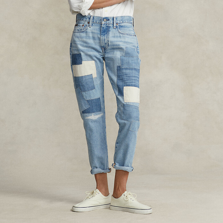 Ralph Lauren Patchwork Avery Boyfriend Jean - ShopStyle
