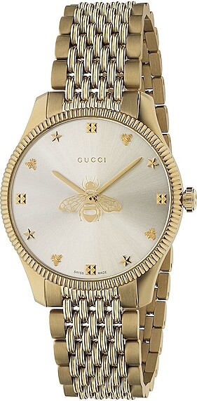 Gucci Bee Watch in Metallic Gold - ShopStyle