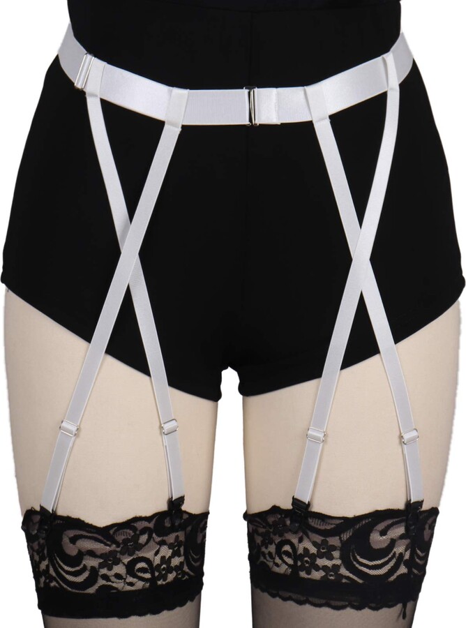 BBOHSS Women's Garter Leg Harness Thigh Garters Strappy for 4 Clip ...