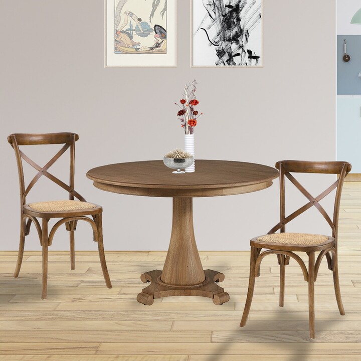 Winston Country Style Cross Back Walnut Dining Chair - ShopStyle