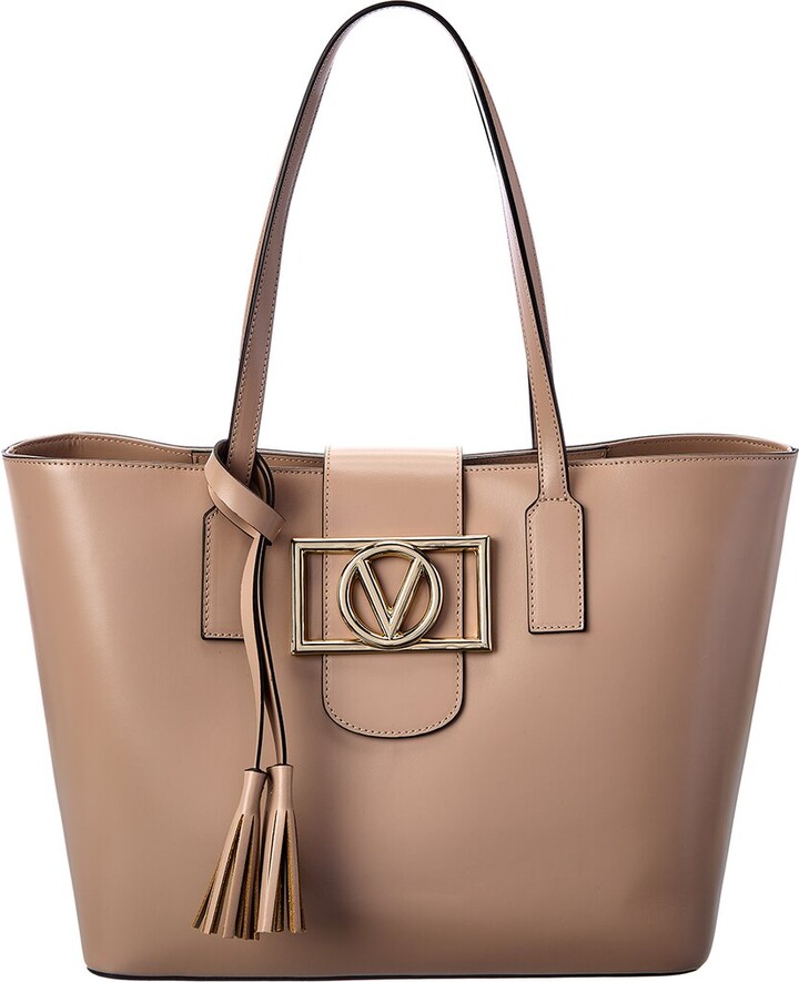 Valentino By Mario Valentino Marion Super V Leather Tote - ShopStyle ...