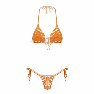 YOOJIA Women's Crochet See Through Exterme Bikini Set String Beach ...