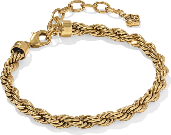 Kendra Scott Noble Rope Link and Chain Bracelet in Vintage Gold | Metal ...