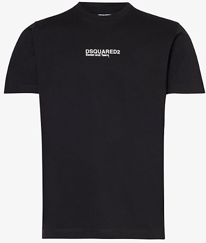 DSQUARED2 ens Black Sweat And Tears Brand-print Cotton-jersey T-shirt ...