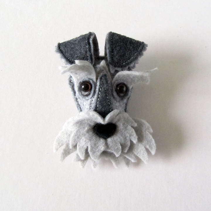 TheBigForest Handmade Felt Dog Brooch - ShopStyle Pins