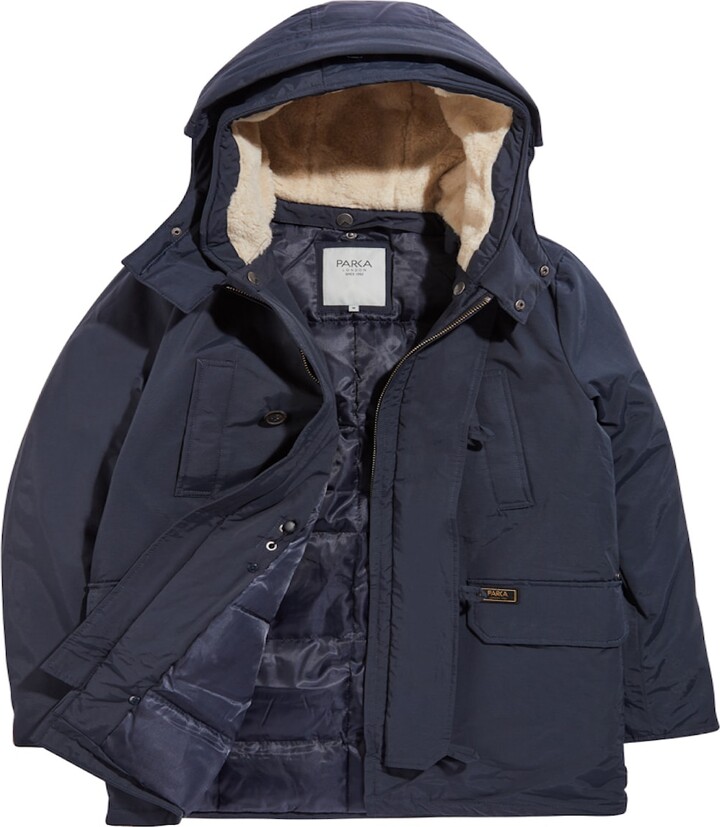 Parka London Men's Expedition Shearling Parka - Navy Blue - ShopStyle ...