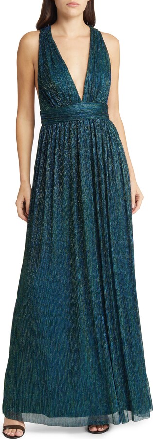 Lulus Looking Radiant Metallic Evening Gown - ShopStyle Maxi Dresses