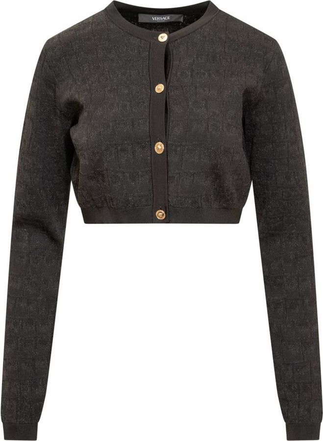 Versace Crew Neck Cardigan - ShopStyle