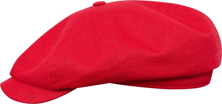 Sterkowski Rowdy Flat Cap for Men and Women | 100% Linen Newsboy Cap ...