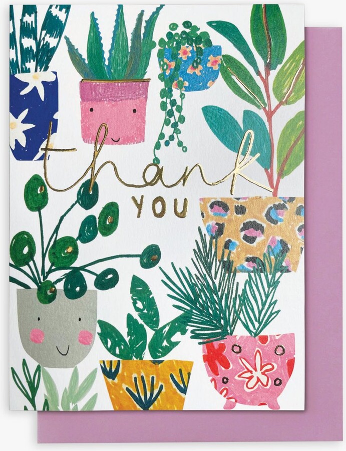 Stop The Clock Design Houseplants Thank You Card - ShopStyle Seasonal Decor