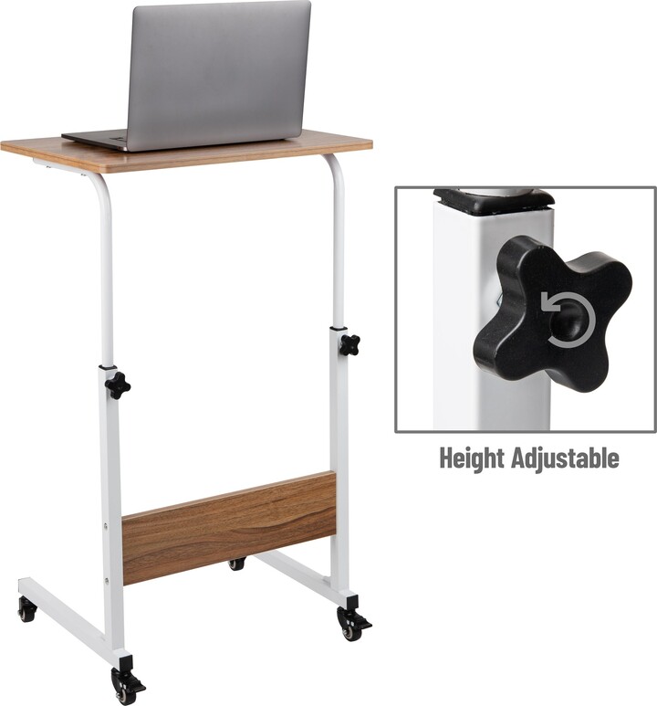 Mind Reader Woodland Collection, Mobile Sit/Stand Laptop Desk ...