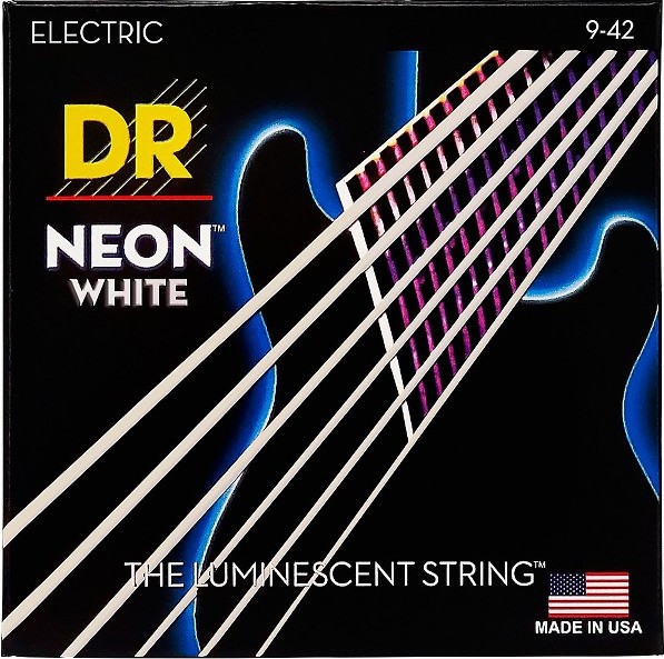 DR Strings K3 NEON Hi-Def White Electric Lite Guitar Strings ...
