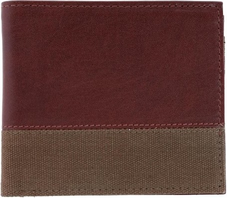 Trafalgar Men' Charing Cro RFID Leather & Canva Bifold Wallet, Brown ...