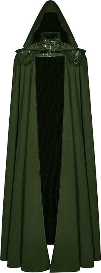 luoluoluo Halloween Cape for Men Hooded Cloak Cape for Adults Knight ...