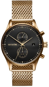 MVMT Men's Voyager Eclipse Gold-Tone Stainless Steel Mesh Bracelet ...