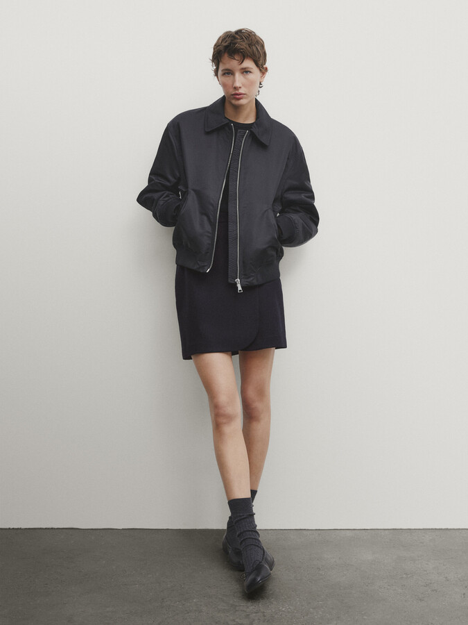 Massimo Dutti Wrap Mini Skirt - ShopStyle