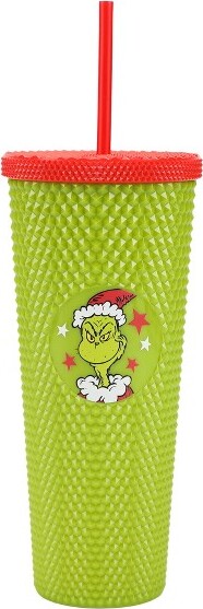 Dr. Seuss The Grinch Holiday Green 24 Oz Spiked Acrylic Tumbler ...