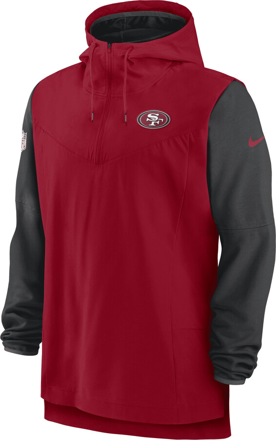 Nike Men's Player Logo (NFL San Francisco 49ers) 1/2-Zip Hoodie in Red ...