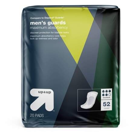 Men's Guards for Adult Incontinence Care - Maximum Absorbency - 52ct ...