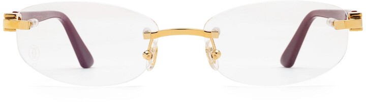 Cartier Round-Frame Rimless Glasses - ShopStyle Eyeglasses